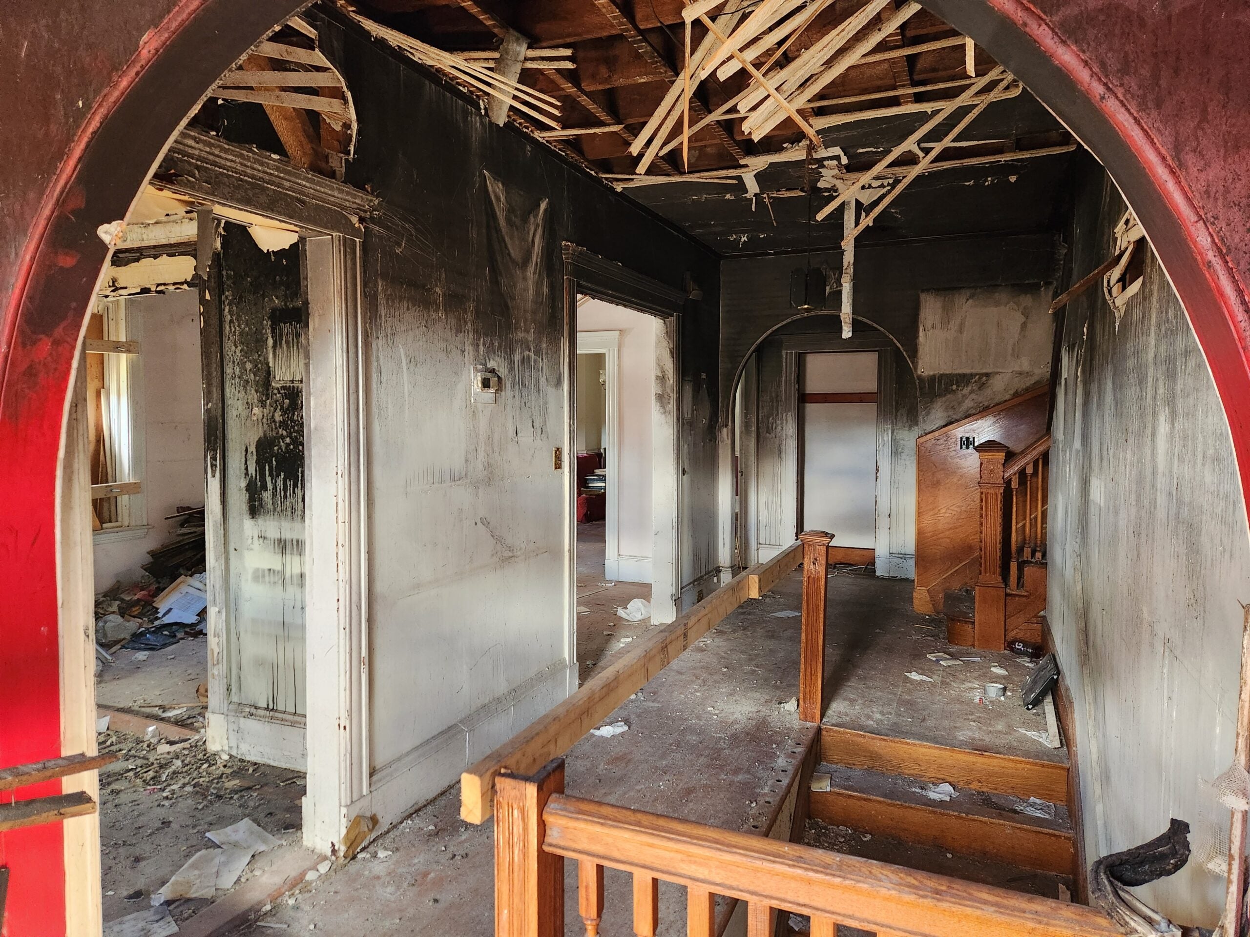 Inside a burned Dorchester house that sold for $776k