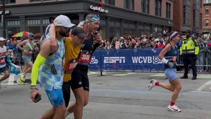 With the Boston Marathon finish line in sight, they sacrificed personal ...