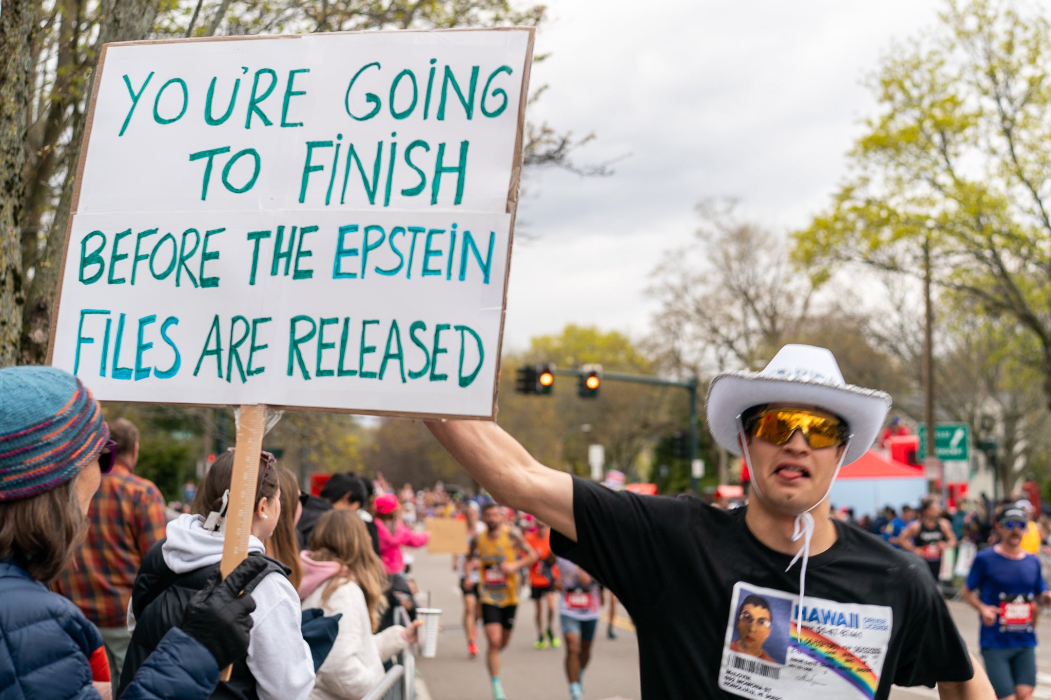 Photos: Here are the best signs from the 2026 Boston Marathon