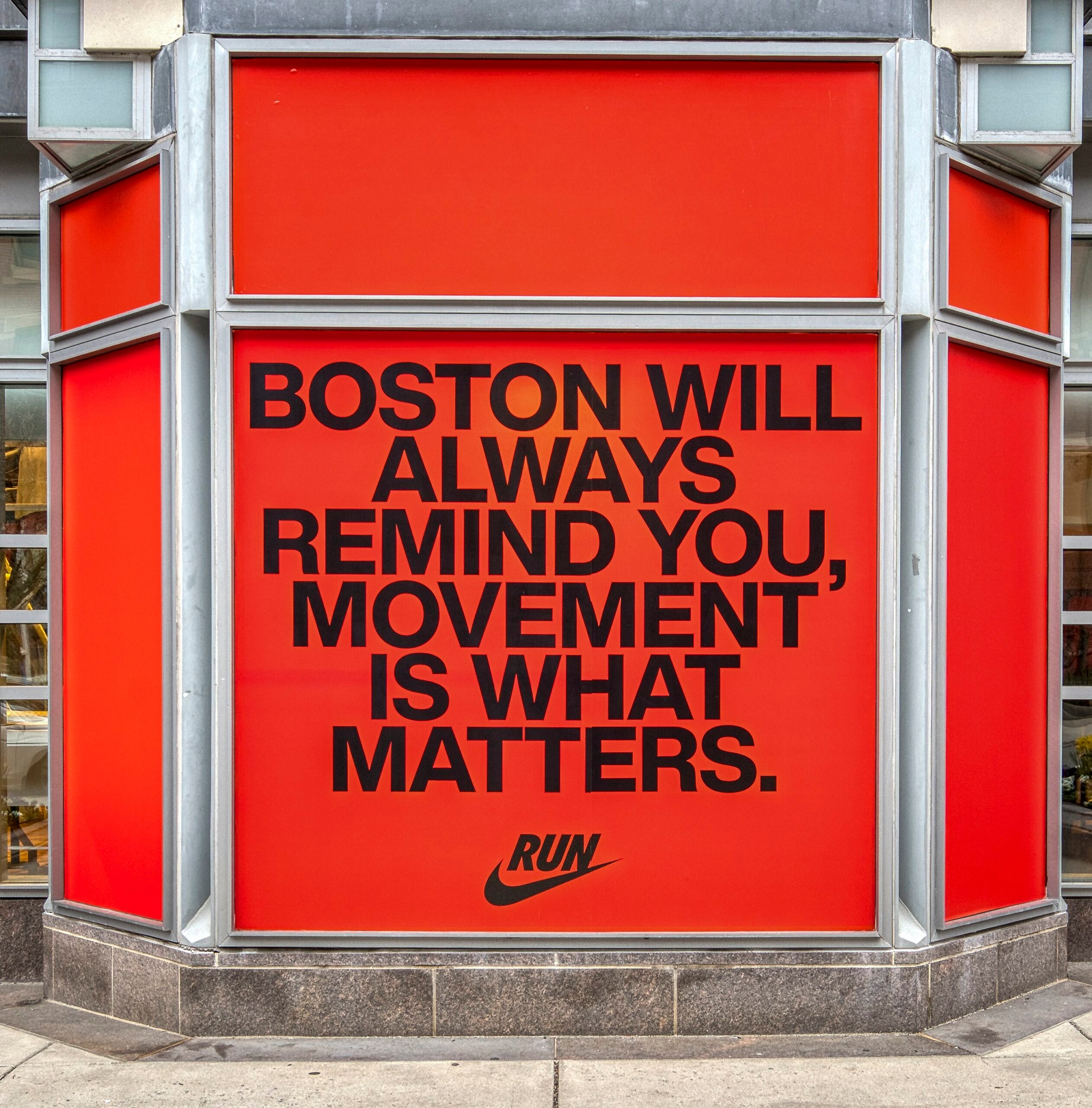 Nike removes 'walkers tolerated' poster before Boston Marathon